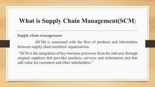 Role of IT in SCM Presentation | PPT