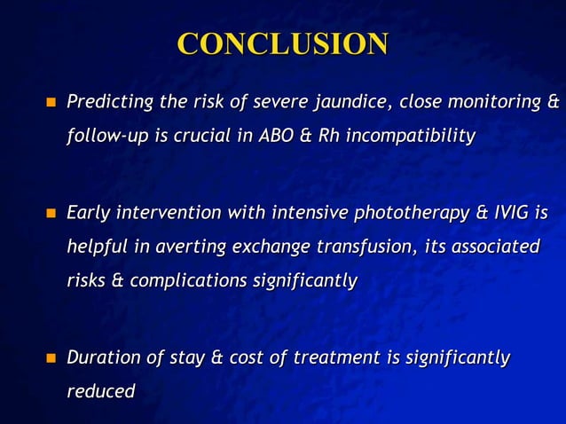 Role of IVIG in the management of neonatal isoimmune hemolytic jaundice ...