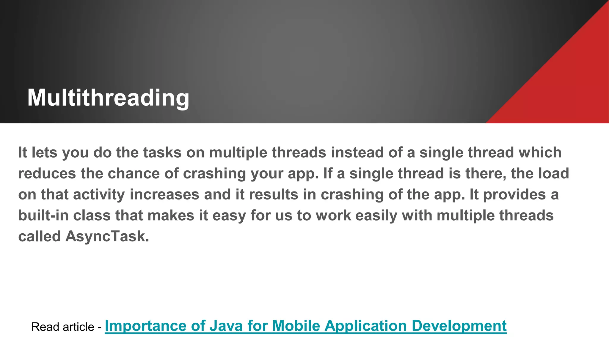 Role of java in android app development | PPT | Free download