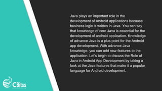 Role of java in android app development | PPT