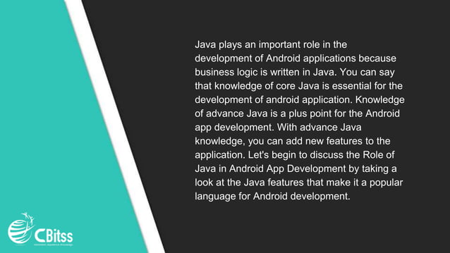 Role of java in android app development | PPT | Free Download