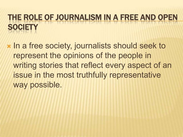 Role of journalism ppt | PPTX