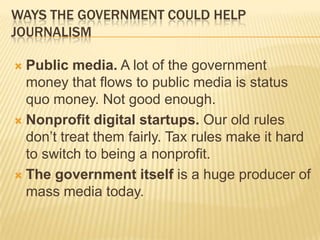 Role of journalism ppt | PPTX