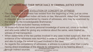 ROLE OF JUDICIARY IN LIMITING WITNESS INTIMIDATION.pptx | Law
