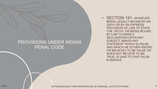 ROLE OF JUDICIARY IN LIMITING WITNESS INTIMIDATION.pptx | Law