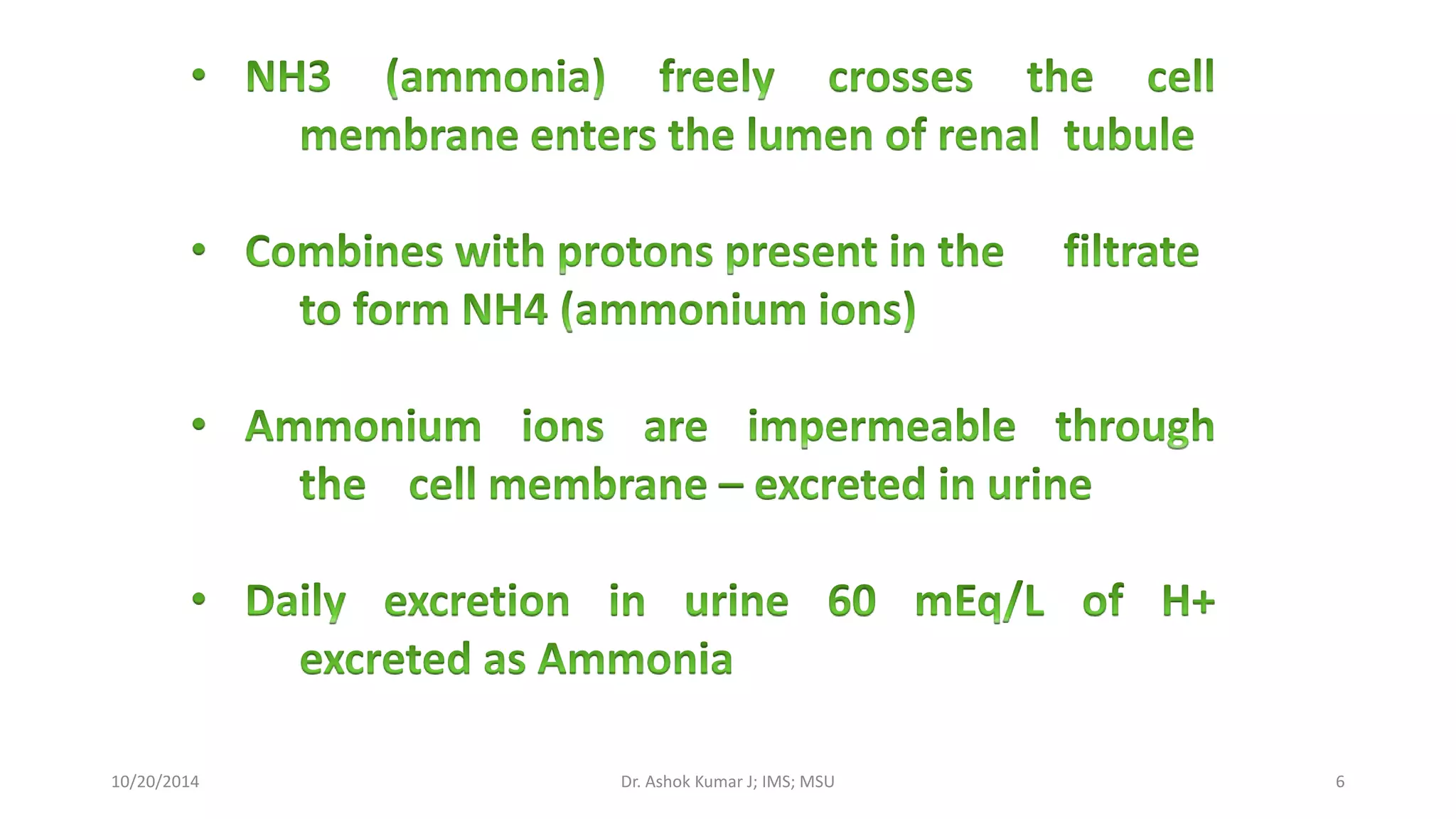 Role of kidney in maintaining acid base balance (pH) by; Dr. Ashok ...