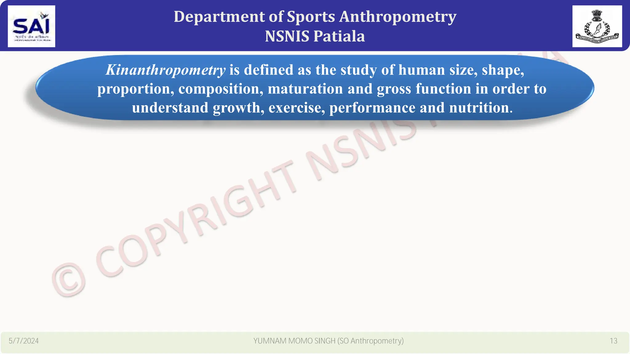 Role of kinanthropometry in sports .pdf. | PDF