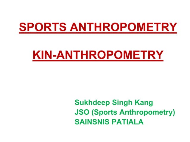 Role of kinanthropometry in sports .pdf. | PDF | Bodybuilding | Sports