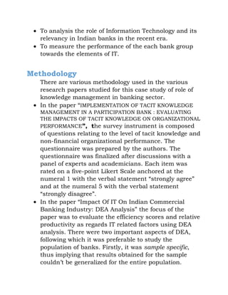 Role of knowledge management in banking sector | PDF