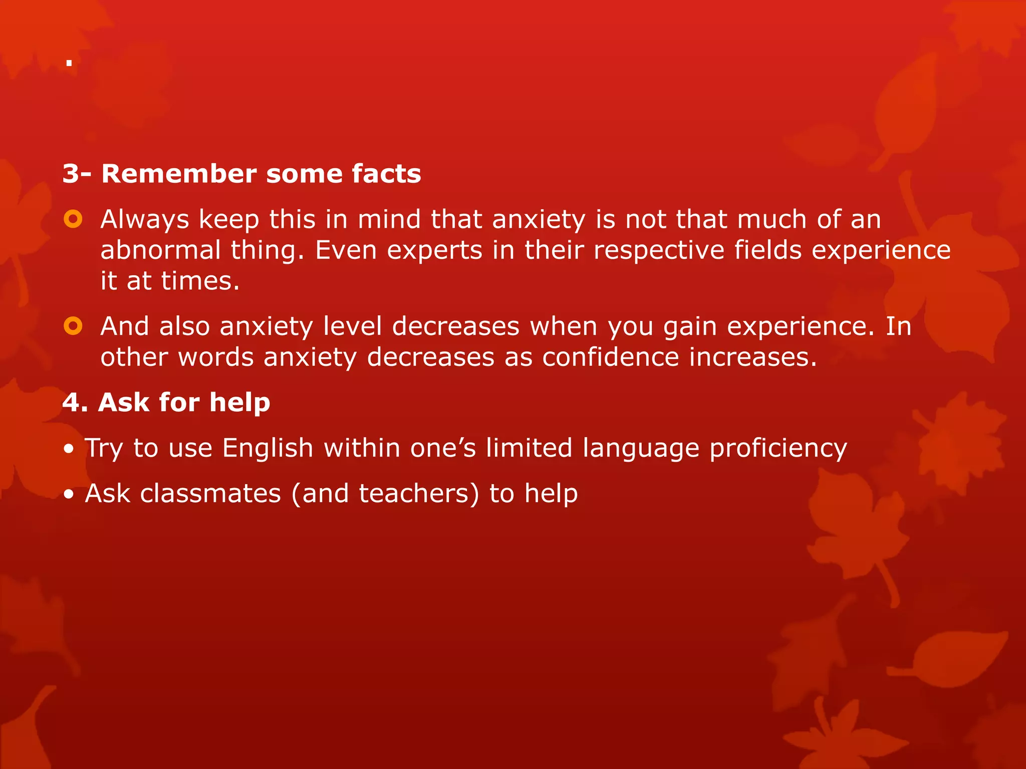 Role of language anxiety in language learning | PPT
