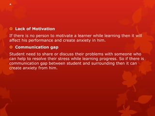 Role of language anxiety in language learning | PPTX
