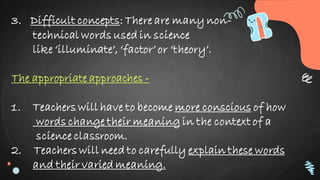 Role and importance of language in science Teaching | PDF