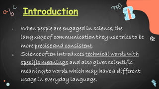 Role and importance of language in science Teaching | PDF