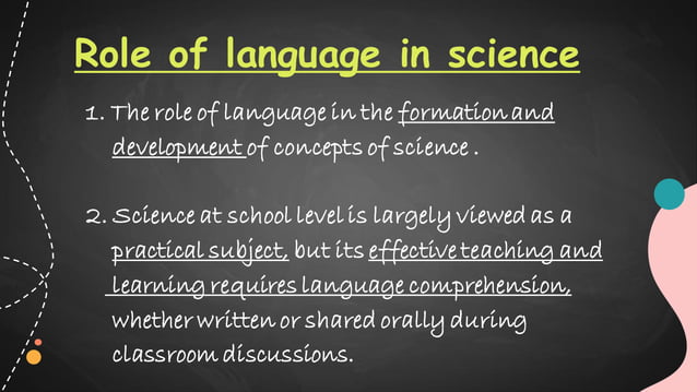 Role and importance of language in science Teaching | PDF | Science