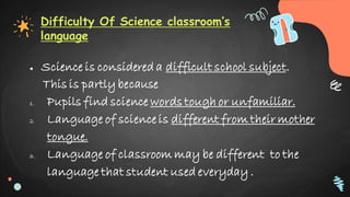 Role and importance of language in science Teaching | PDF
