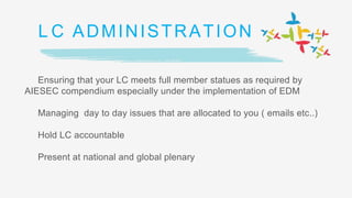 Role of lcp | PPTX | Business | Business and Finance