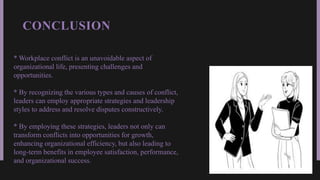 ROLE OF LEADERS IN MITIGATING CONFLICT IN THE WORKPLACE STRATEGIES AND ...