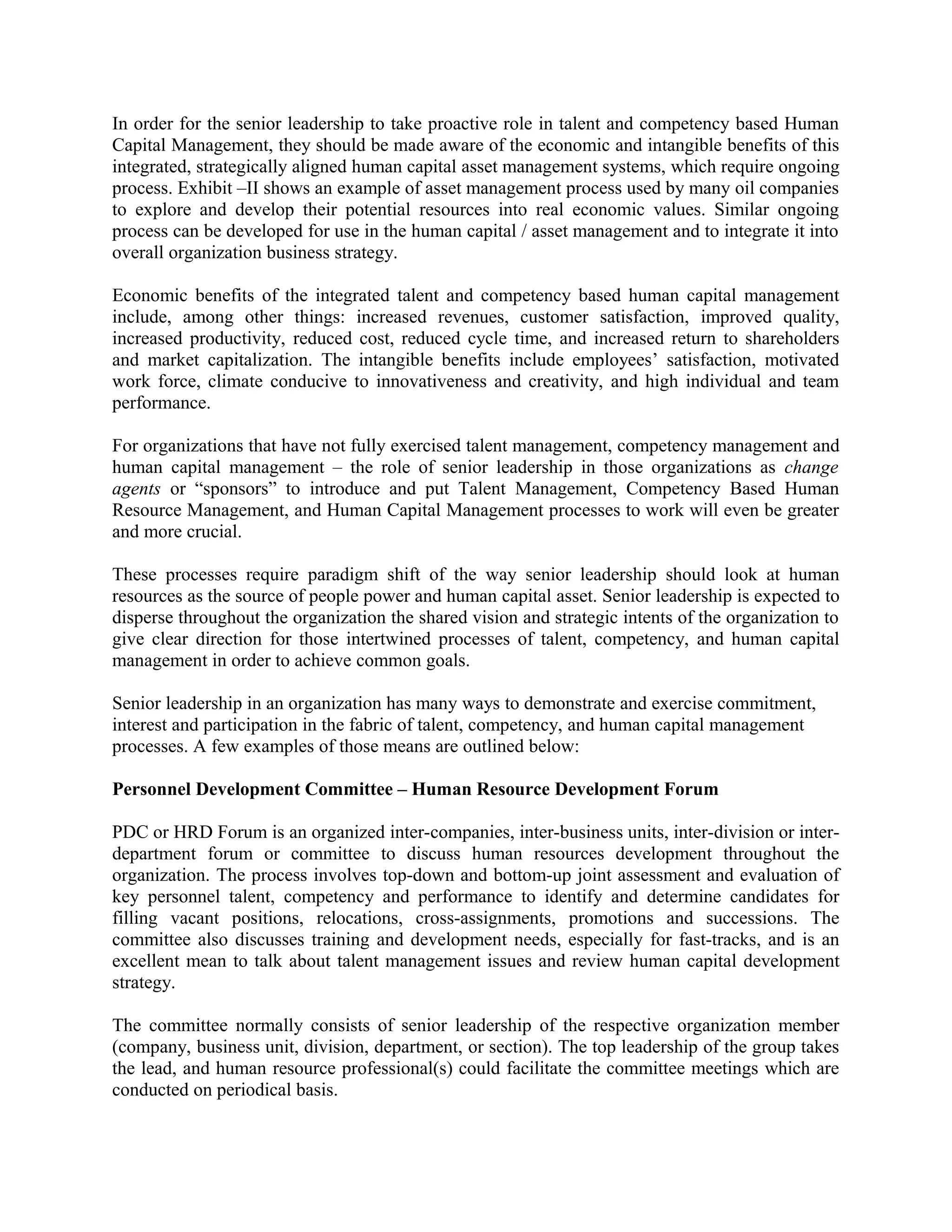 Role of leaders in talent management | DOC