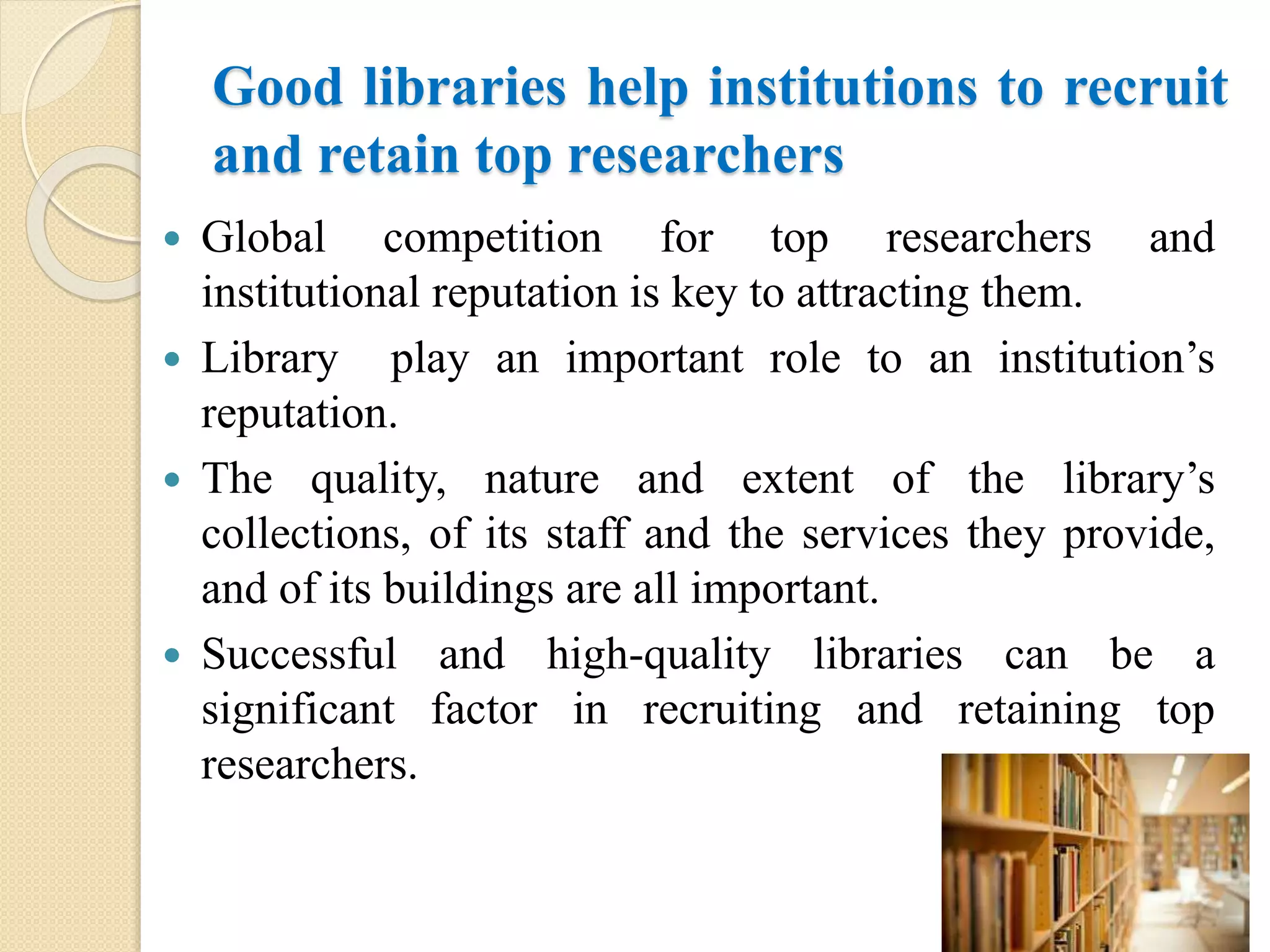 Role of libraries in research final ppt | PPTX