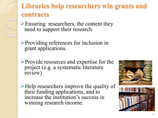 Role of libraries in research final ppt | PPTX