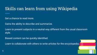 Role of libraries in wikipedia content development | PPT
