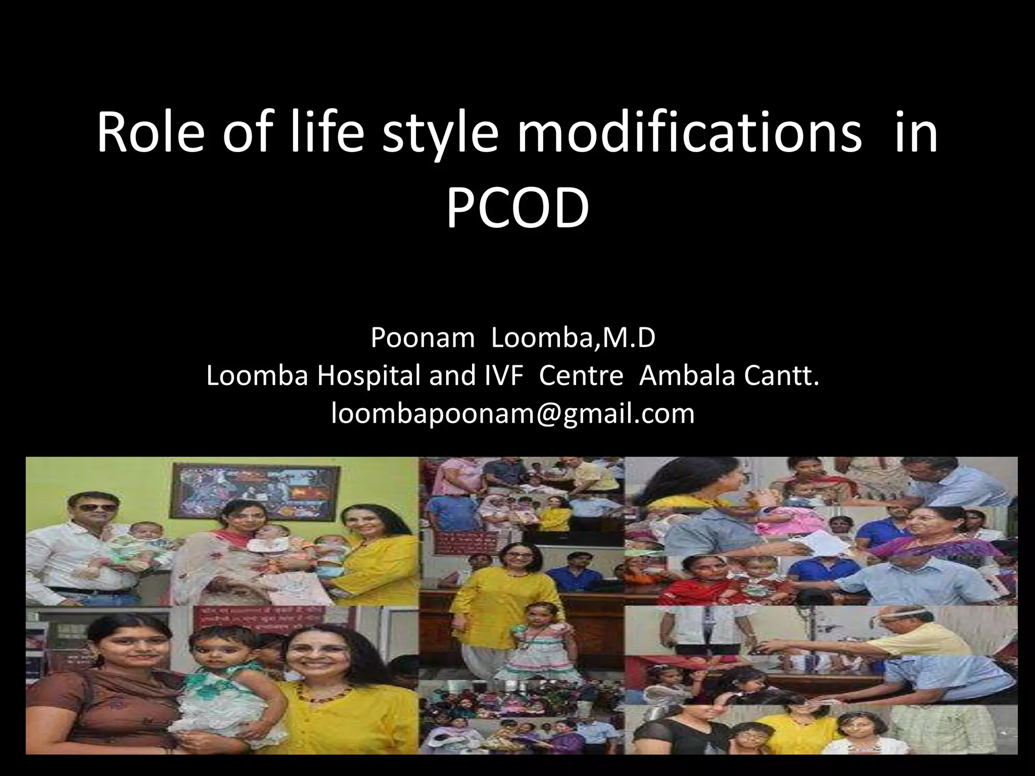 Role of life style modification in pcos | PPTX | Endocrine and ...