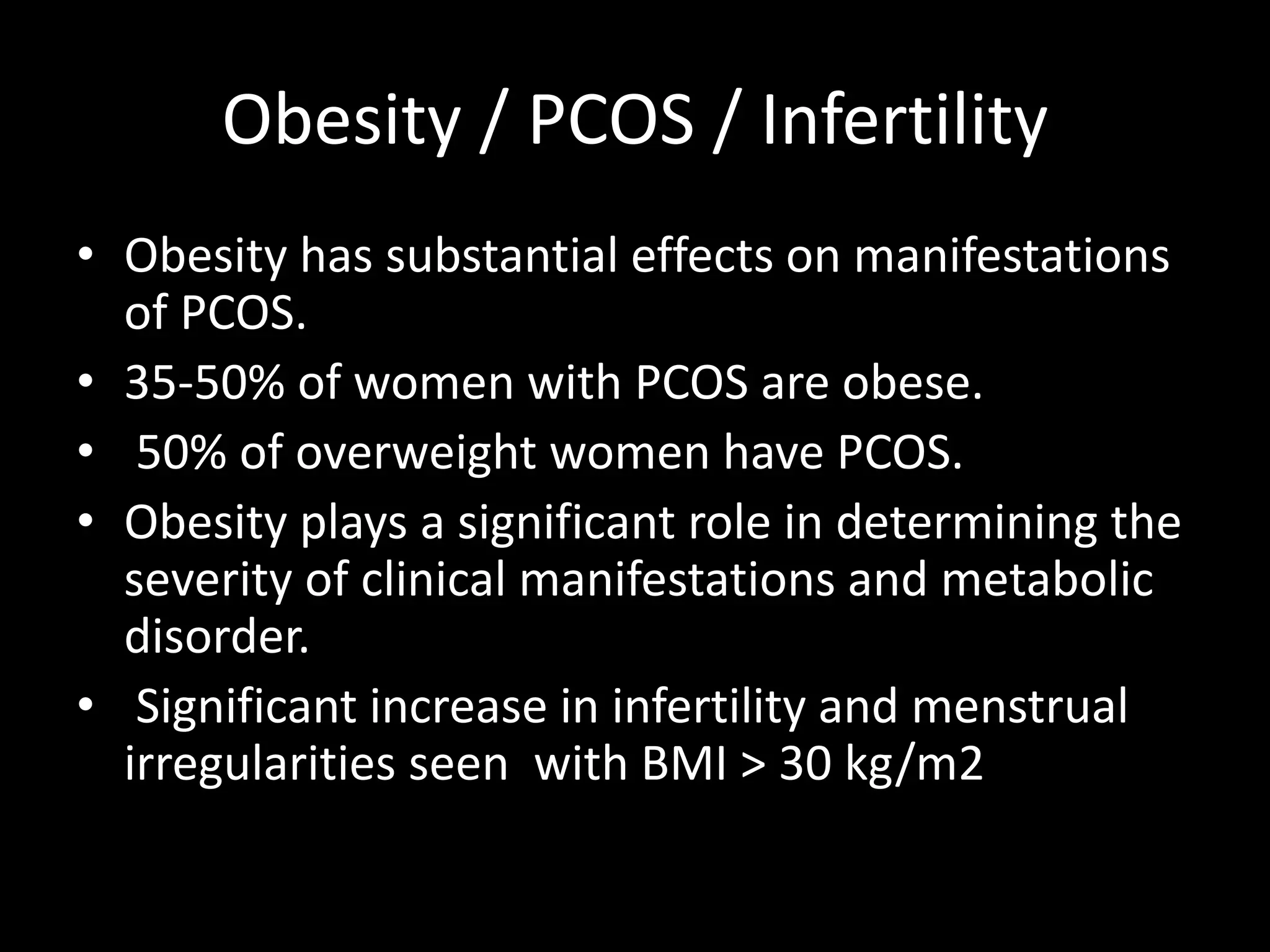 Role of life style modification in pcos | PPTX
