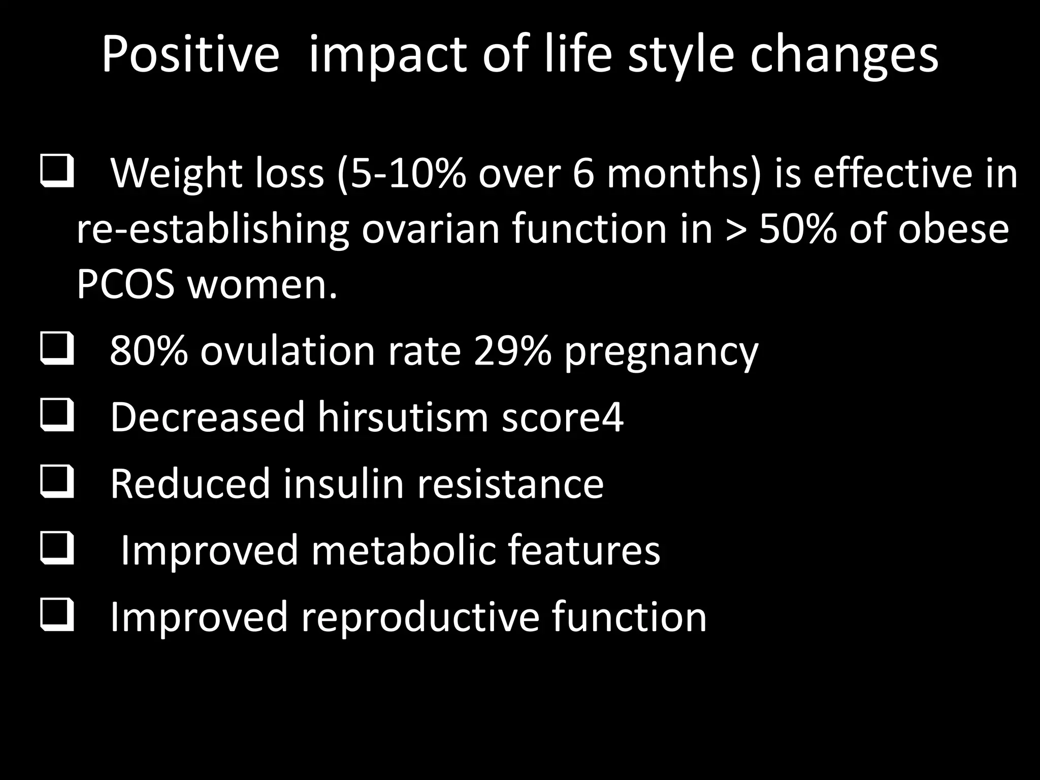 Role of life style modification in pcos | PPTX | Endocrine and ...