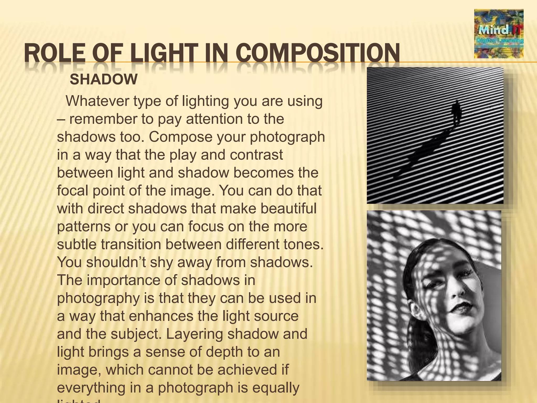 Role of light in Photo Composition | PPSX