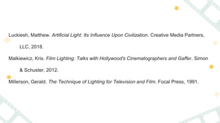 Role of Lighting in Film and Television - Paper 204 | PPTX