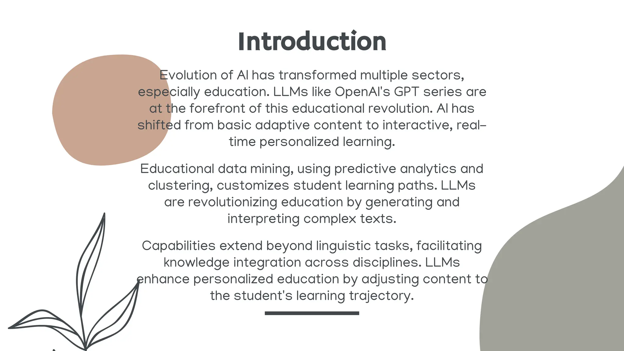 Role of LLMs in Education_ Short Story.pptx | Education industry ...