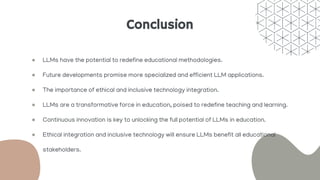 Role of LLMs in Education_ Short Story.pptx | Education industry ...