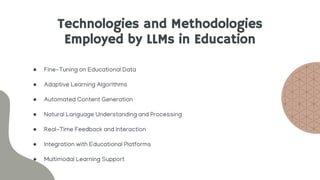 Role of LLMs in Education_ Short Story.pptx | Education industry ...