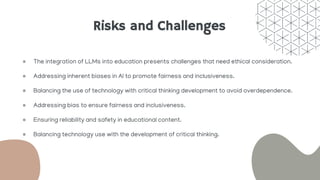 Role of LLMs in Education_ Short Story.pptx | Education industry ...