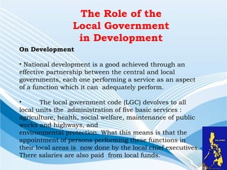 Role of Local Government | PPT