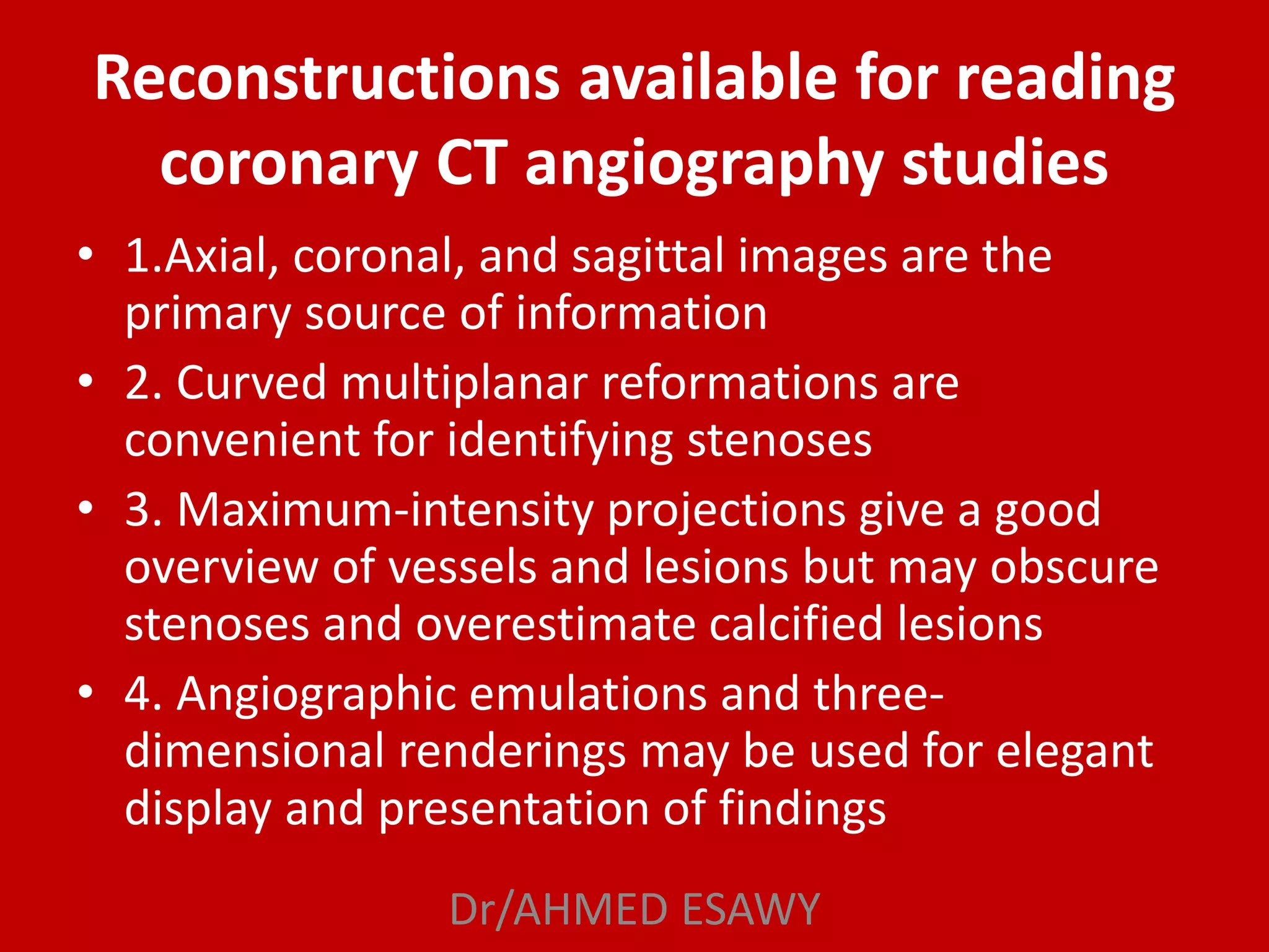 Role of magnetic resonance imaging in coronary artery disease MRCA part ...