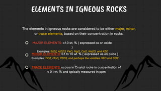 Role Of Major Elements In Igneous Rocks.pptx