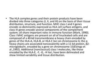 Role of major histocompatibility complex | PPTX