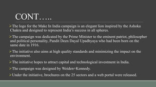 Role of make in india in economic development | PPTX
