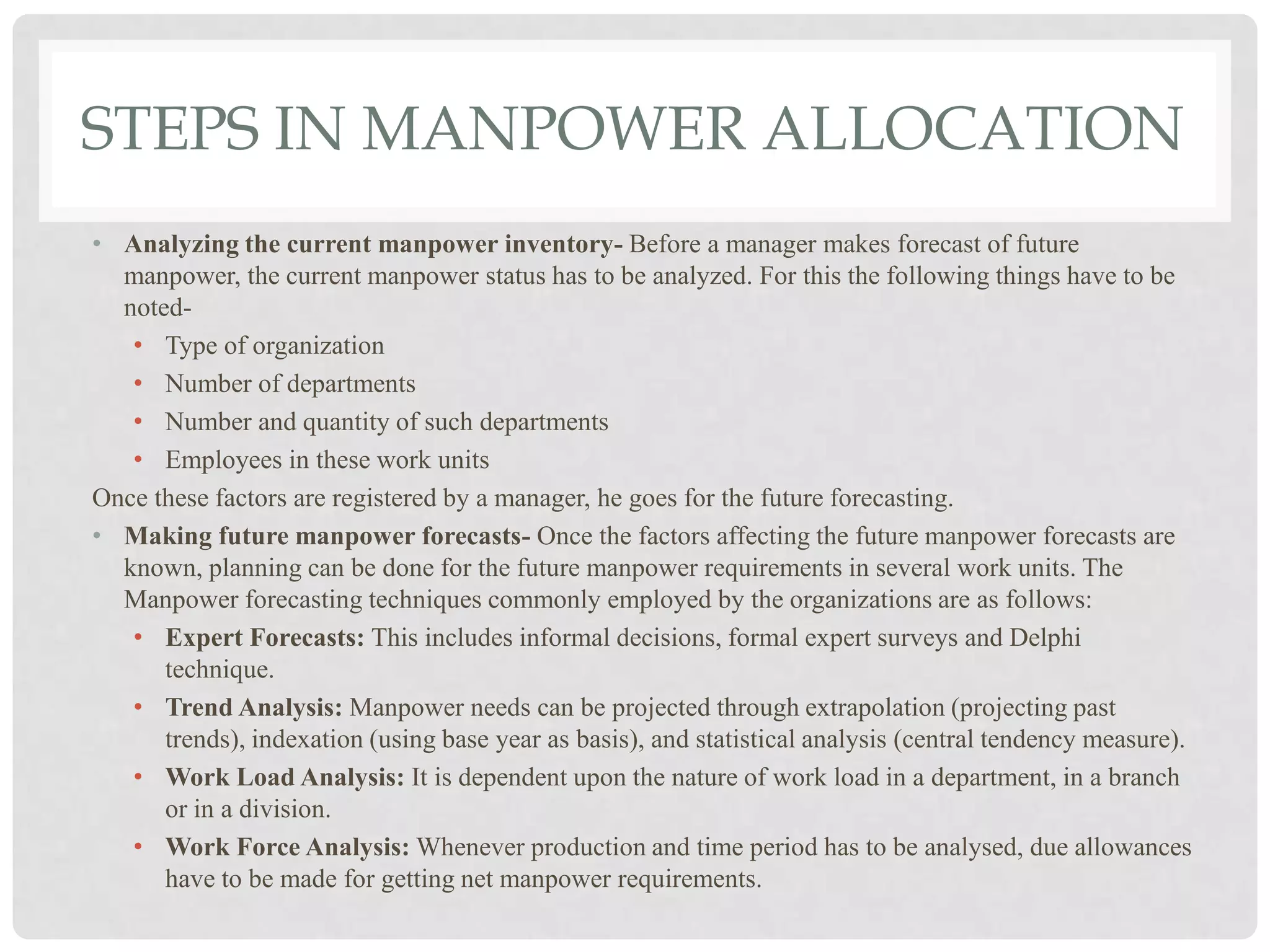 Role of management information systems in manpower allocation | PPTX ...