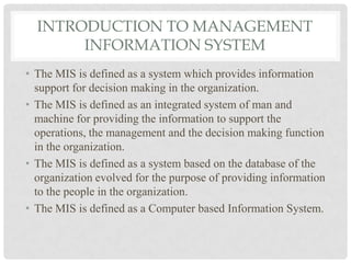 Role of management information systems in manpower allocation | PPTX