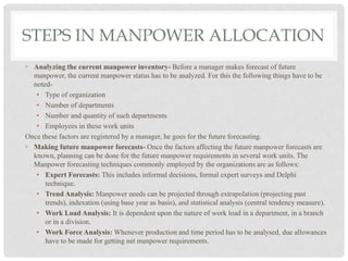 Role of management information systems in manpower allocation | PPTX