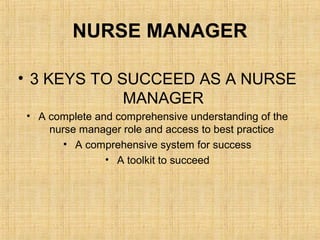 Role of management in nursing profession | PPT