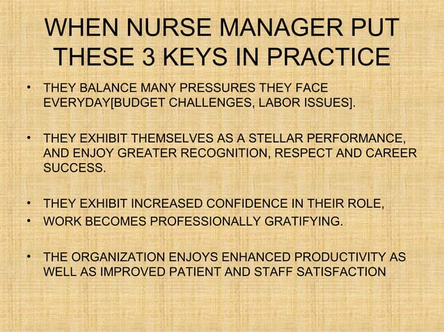 Role of management in nursing profession | PPT