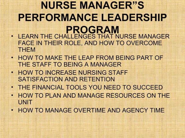 Role of management in nursing profession | PPT