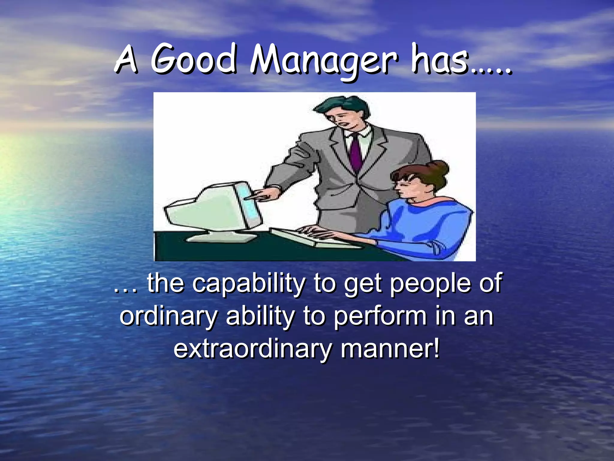 Role of manager | PPT
