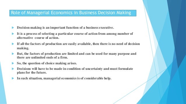Role of managerial_economics_in_business_decision_making