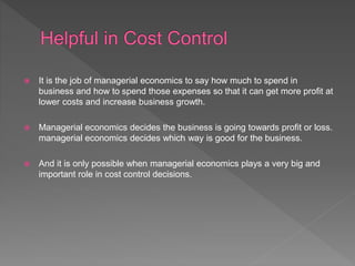 Role of Managerial Economics in Decision Making | PPTX