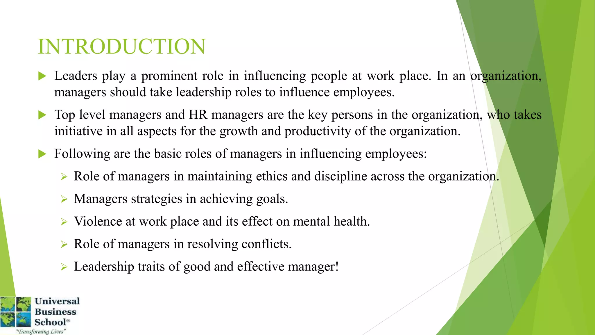 Role of managers | PPTX