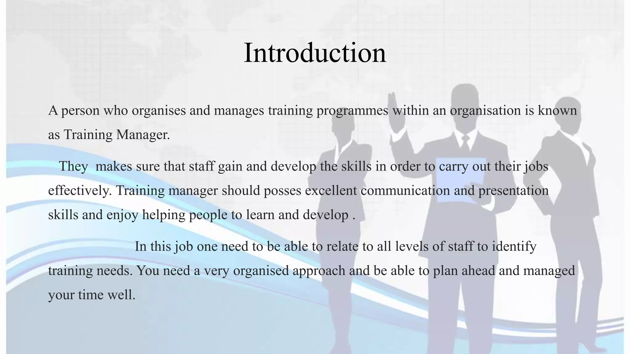 Role of managers and employees in training | PPTX